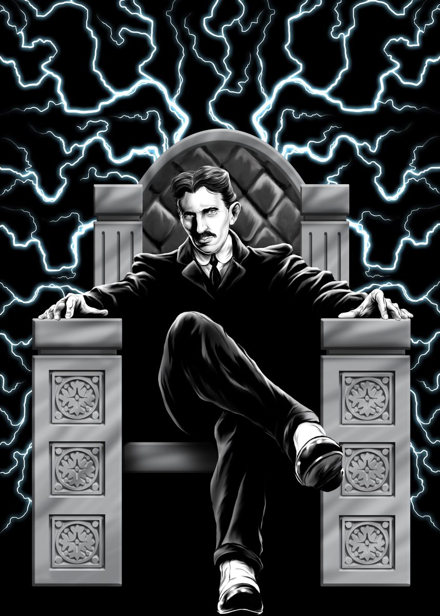 'TESLA-ELECTRIC CHAIR' Poster by EL NINO | Displate