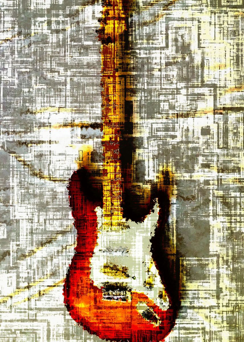 'Electric guitar abstract 1 ' Poster by Eric Rasmussen | Displate