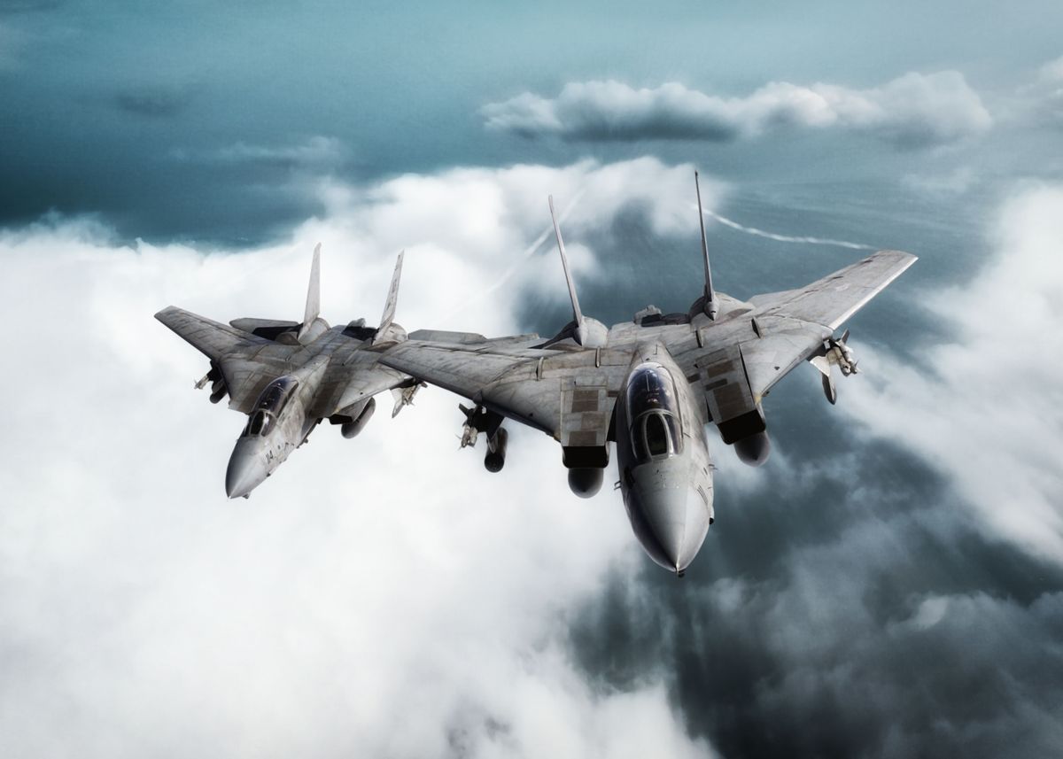 'US Navy F-14 Tomcats' Poster by Airpower Art | Displate