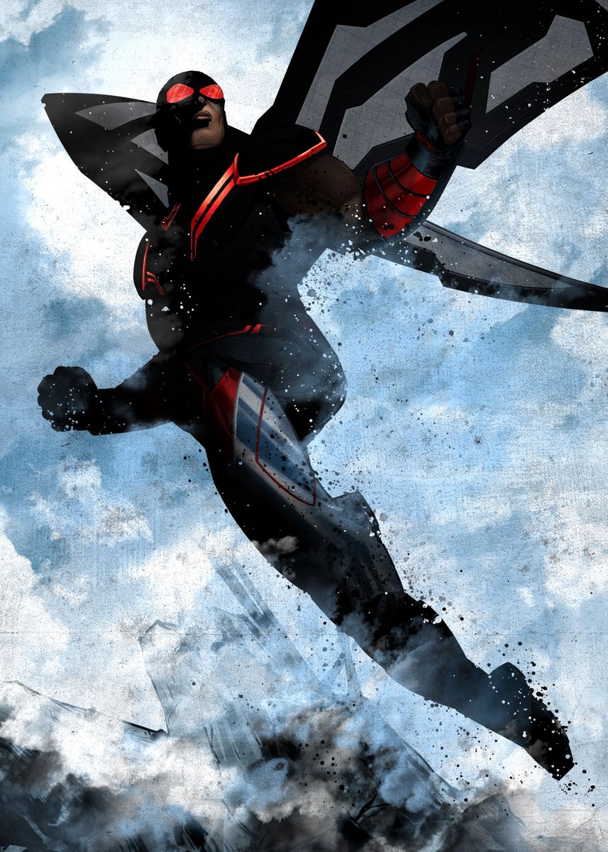 'Falcon' Poster, picture, metal print, paint by Marvel | Displate