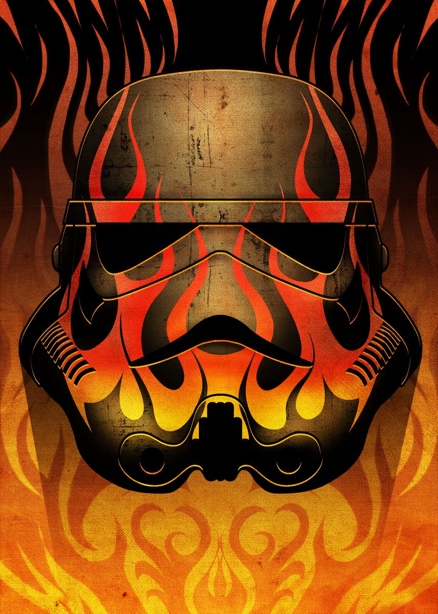 'Flames' Poster, picture, metal print, paint by Star Wars | Displate
