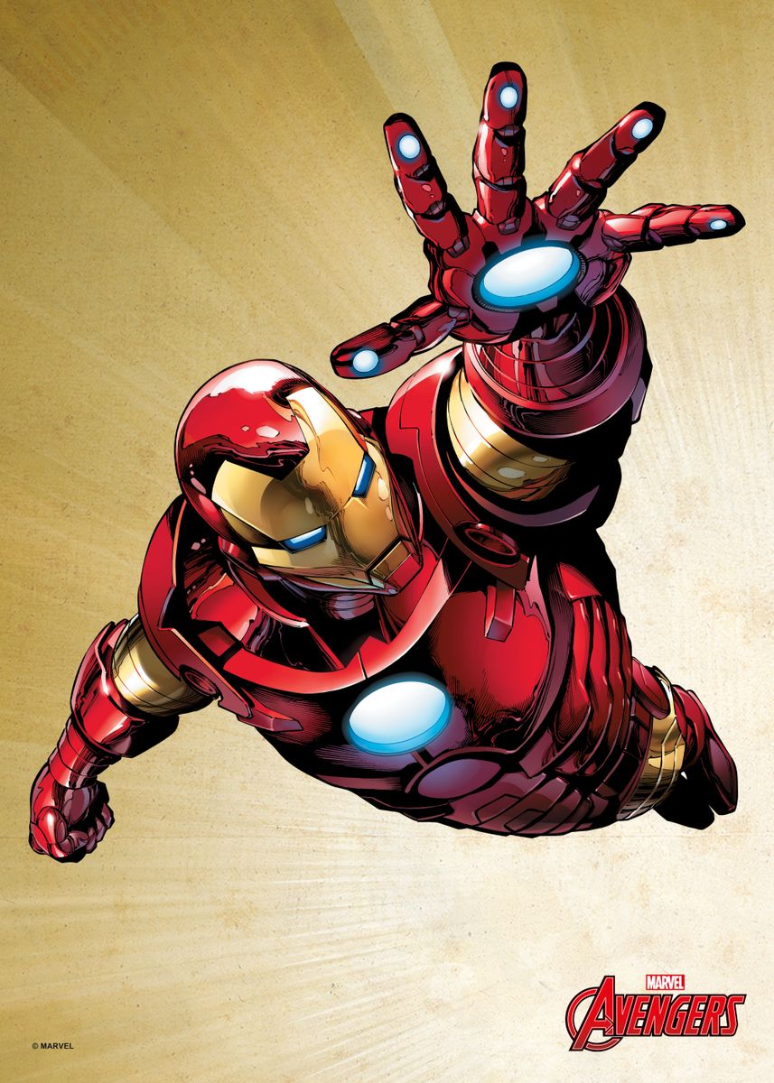 'Iron Man' Poster, picture, metal print, paint by Marvel | Displate