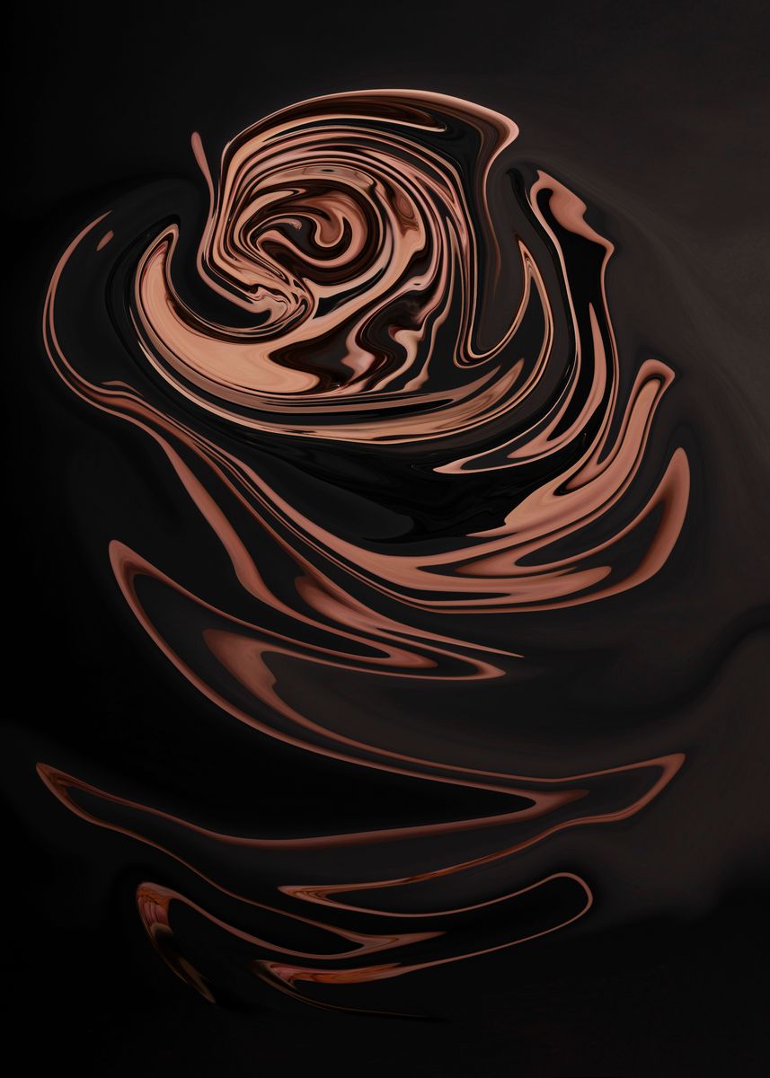 'abstract gold rose' Poster by Larisa Siverina | Displate
