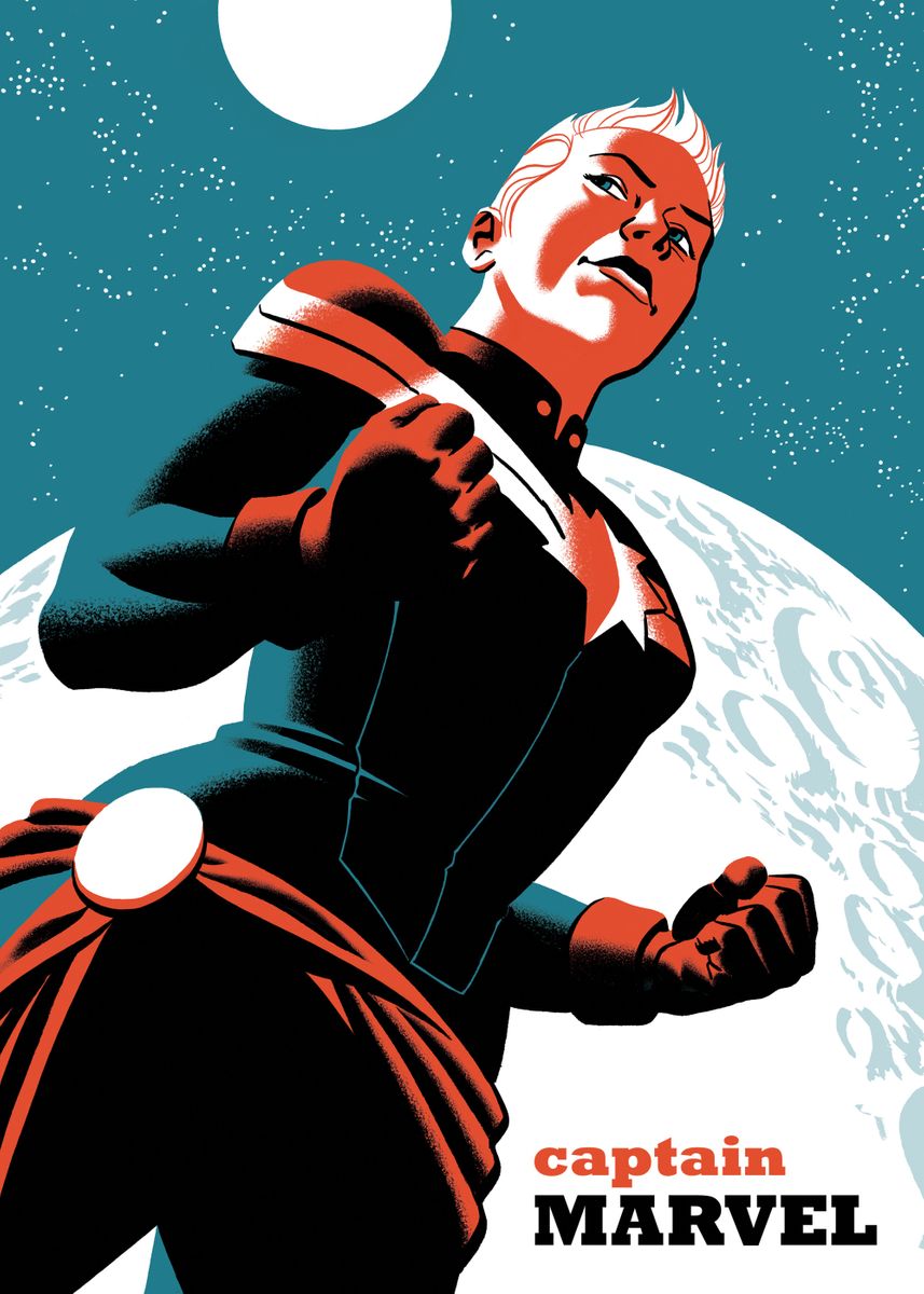 'Captain Marvel' Poster, picture, metal print, paint by Marvel | Displate