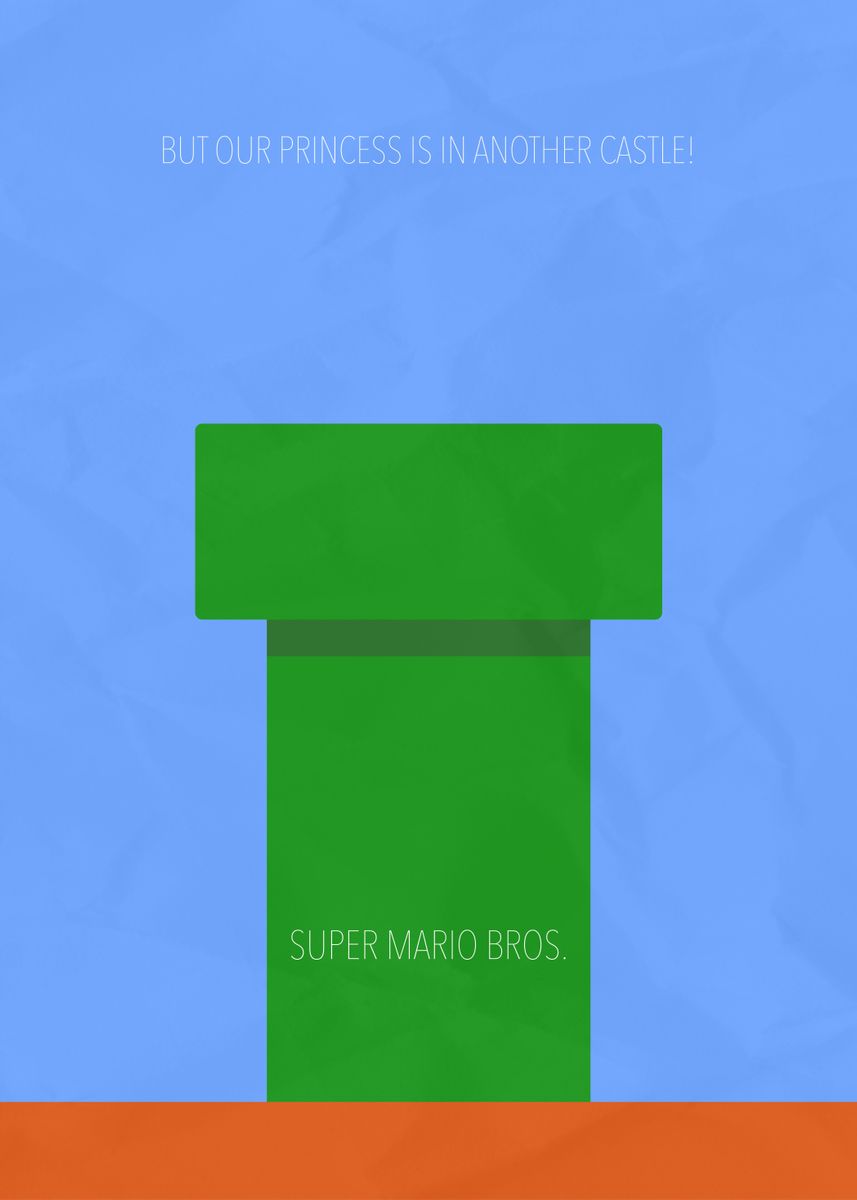 'Minimalist Video Games | Super Mario Bros.' Poster, picture, metal ...