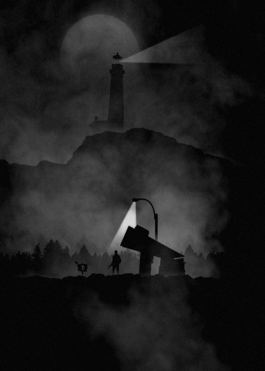 'Alan Wake' Poster, picture, metal print, paint by Scanline | Displate