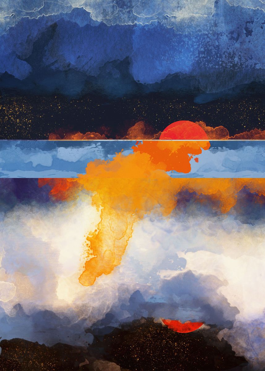 'Dusk Reflection' Poster, picture, metal print, paint by SpaceFrog ...