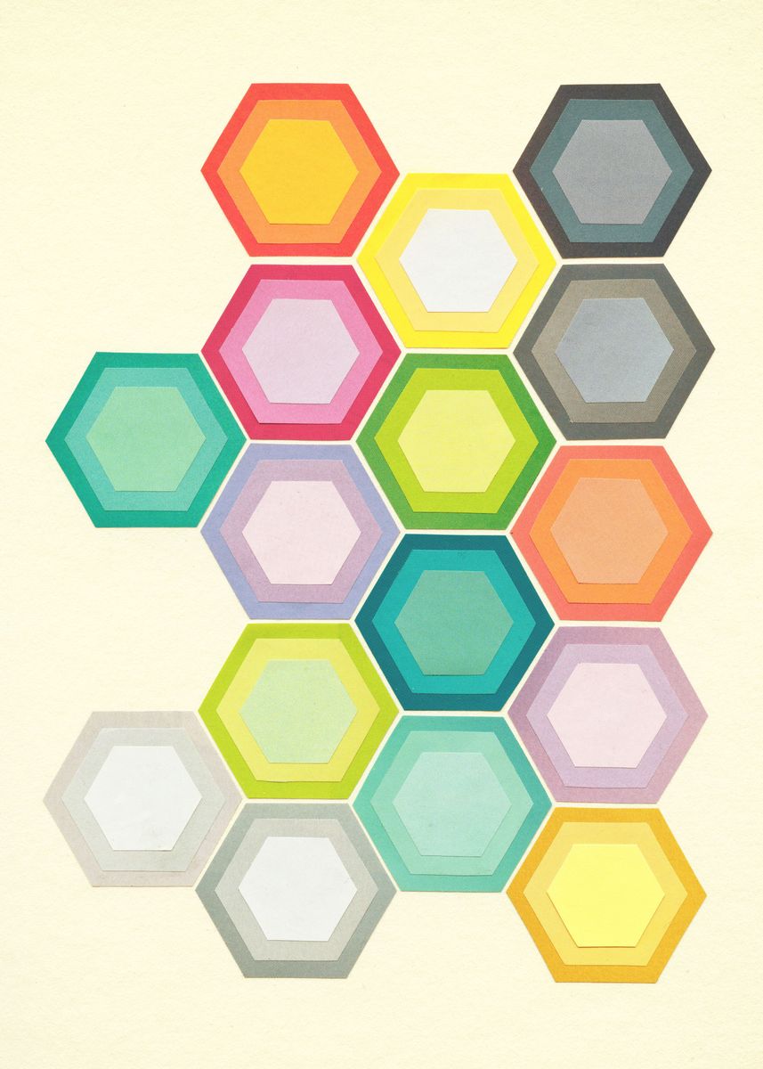 'Honeycomb Layers' Poster, picture, metal print, paint by Cassia Beck ...
