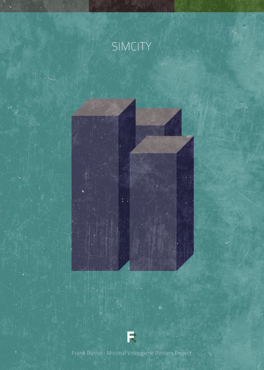 'SimCity. Minimal Videogame Poster.' Poster, picture, metal print ...
