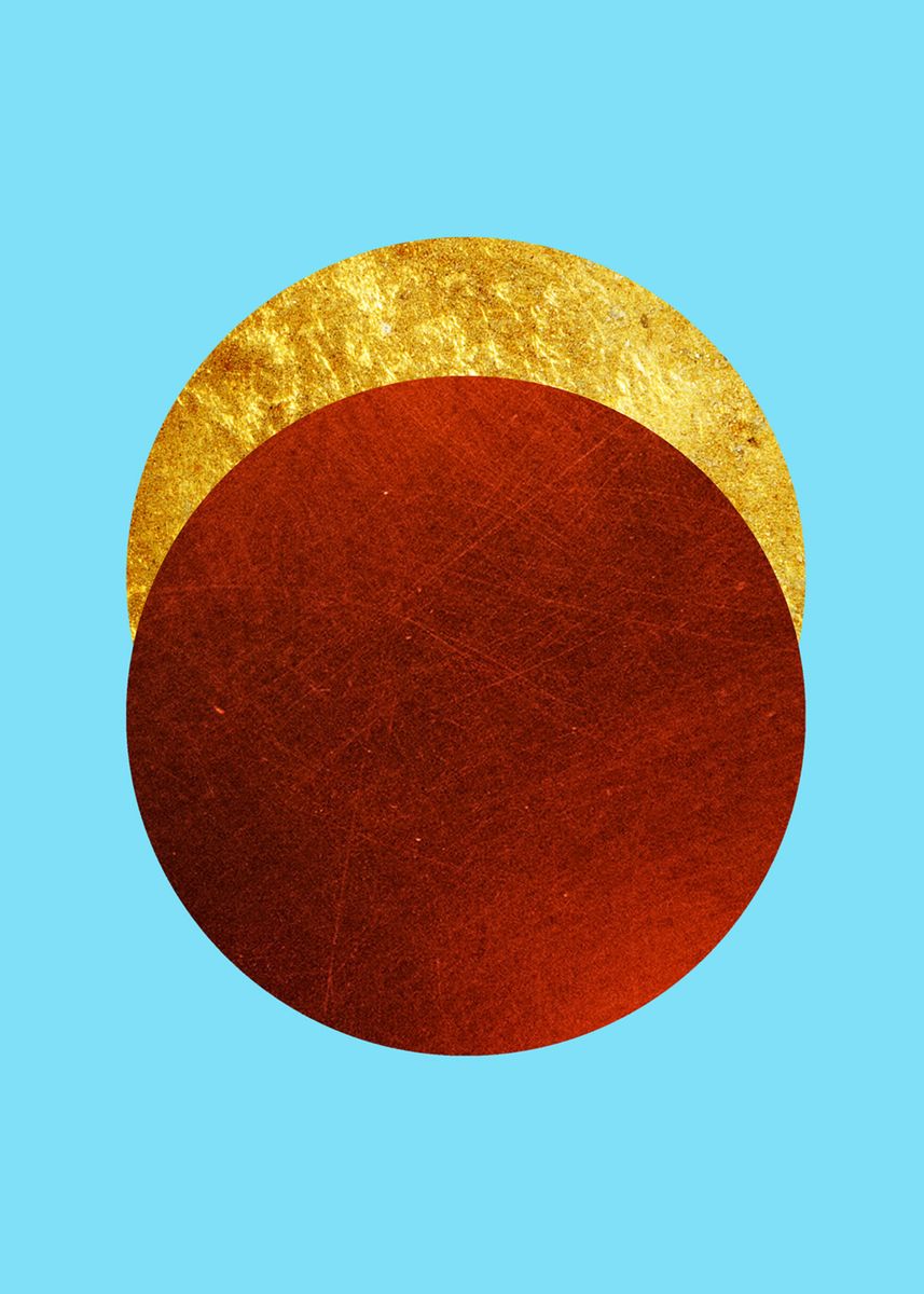 'Modern, abstract, minimal. Gold + copper = lovers.' Poster, picture ...