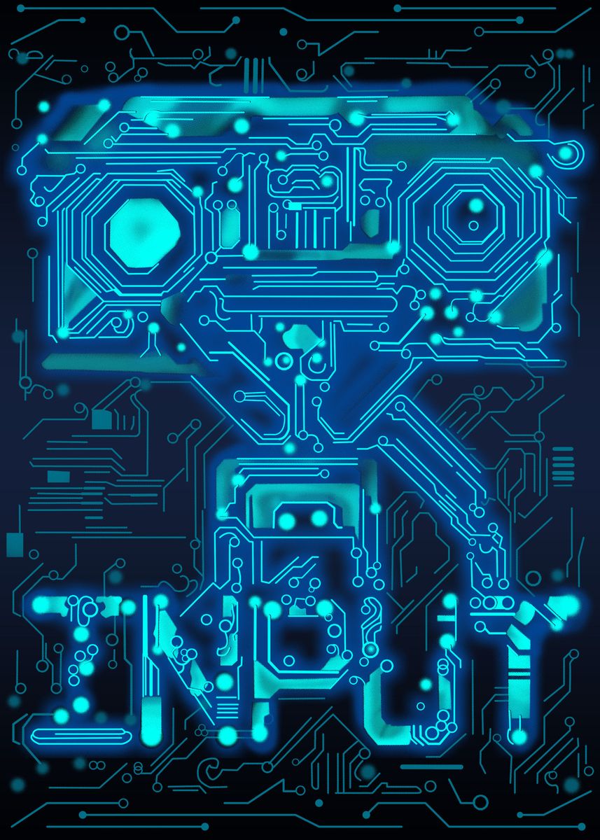 'Input' Poster, picture, metal print, paint by Buck Rogers | Displate