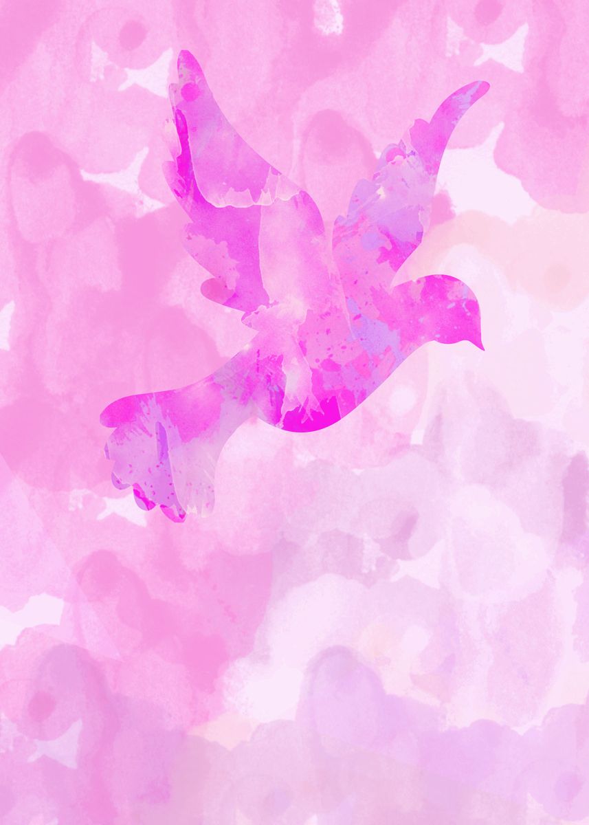 'Abstract Flying Dove' Poster by Amir Faysal | Displate