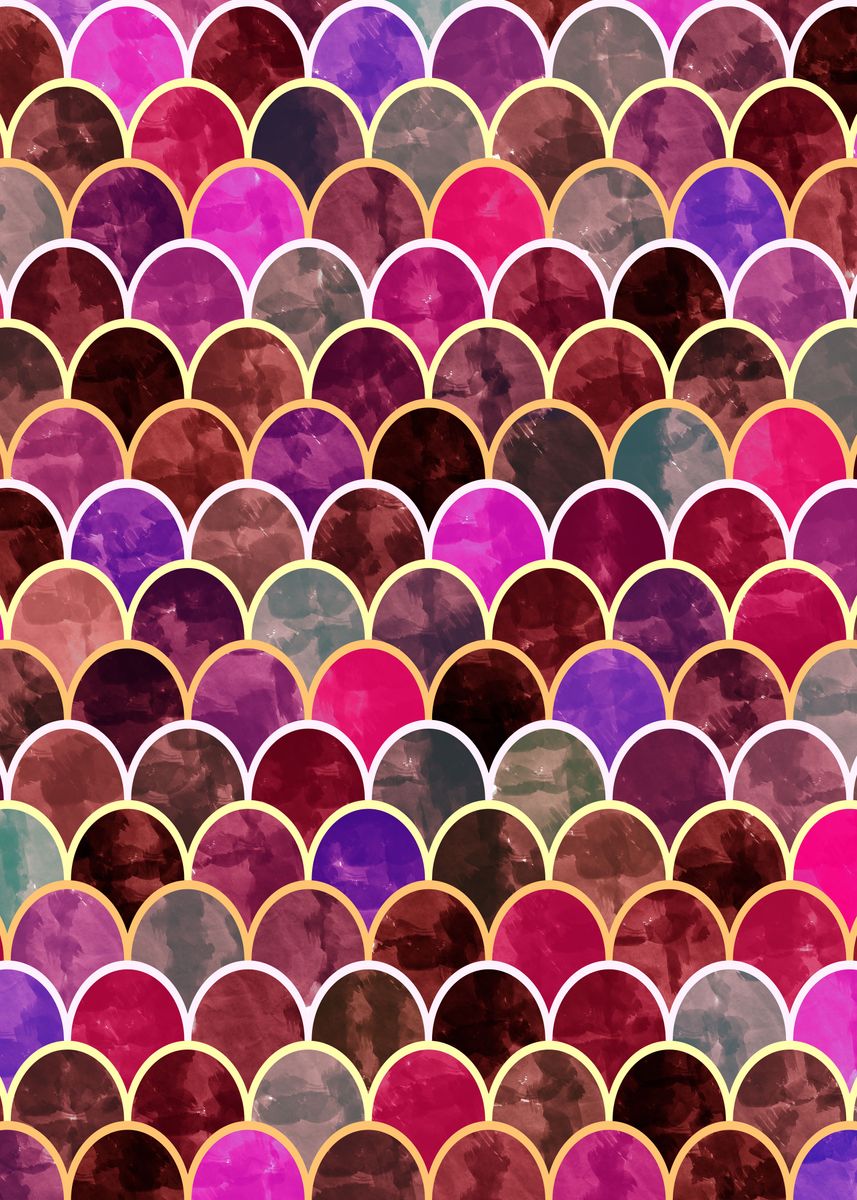 'Abstract Mermaid ' Poster, picture, metal print, paint by Amir Faysal ...