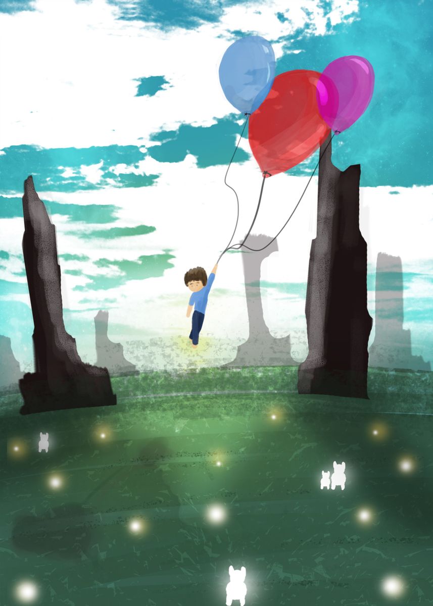 'Fly away.' Poster, picture, metal print, paint by Meli Melo Prod ...