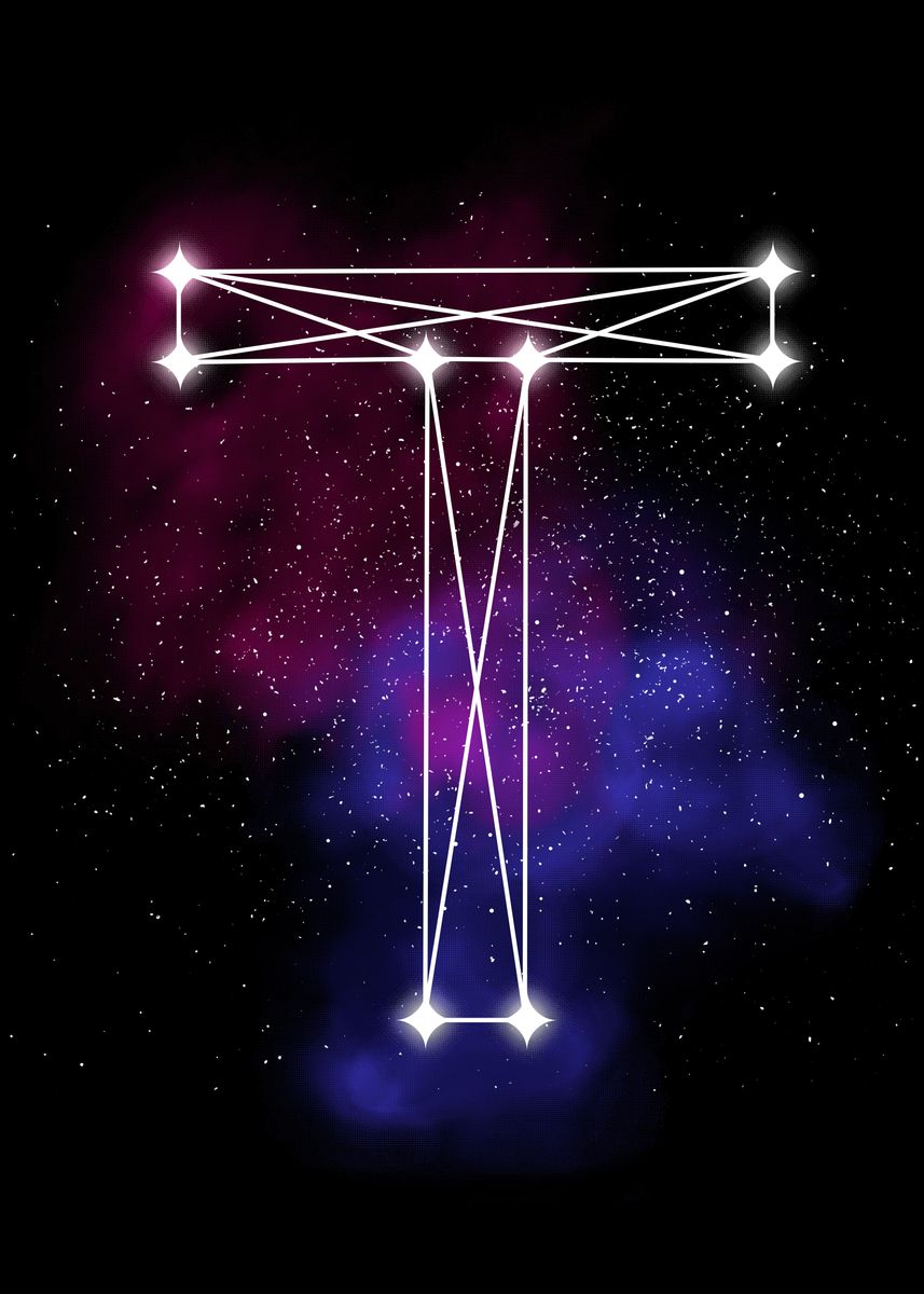 'Initial letter T' Poster, picture, metal print, paint by Alberto Perez ...