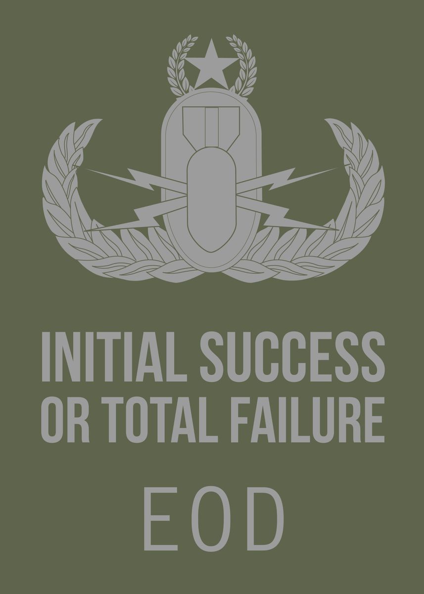 'Initial Success or Total Failure' Poster, picture, metal print, paint ...