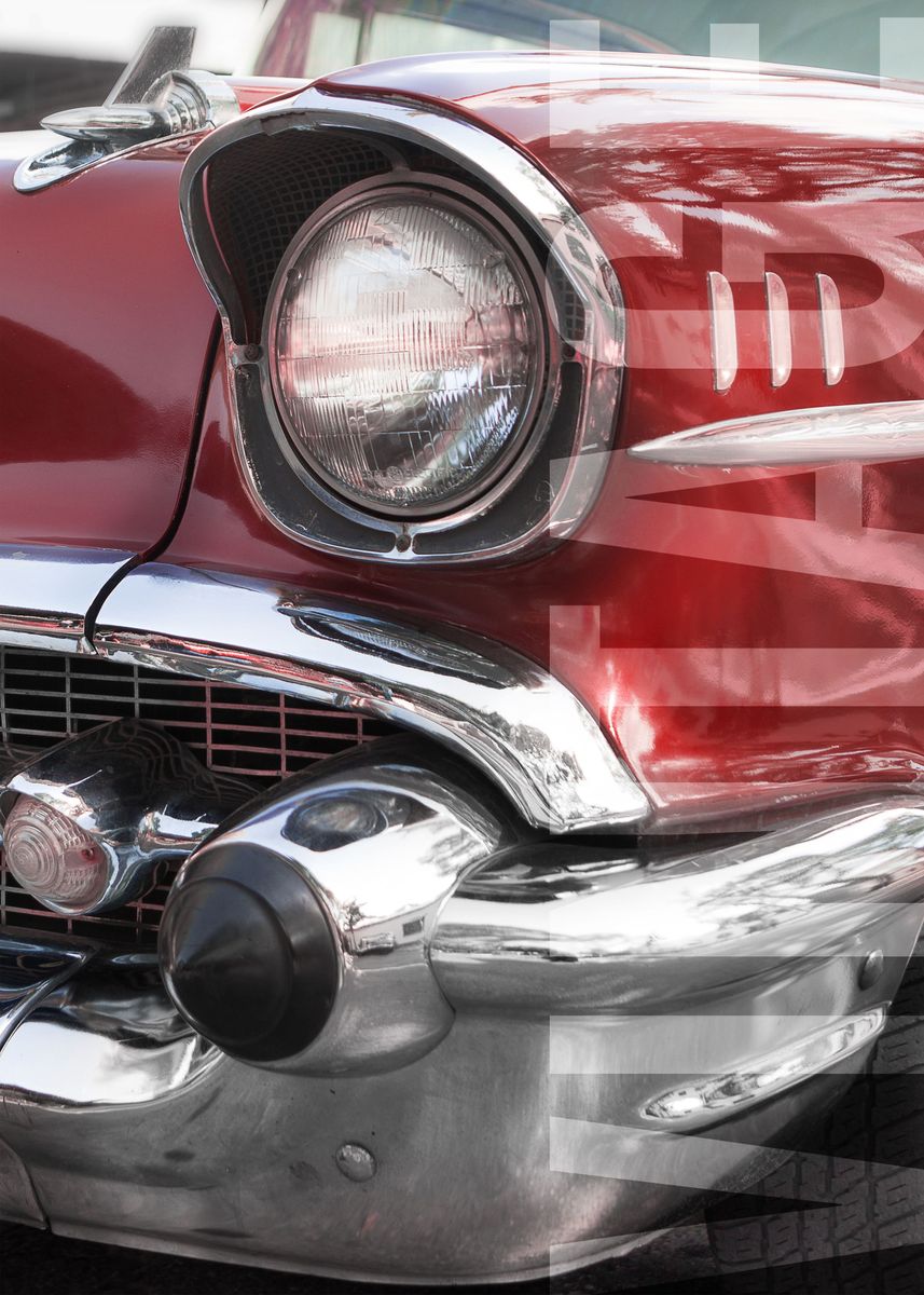 'VIntage red car' Poster by Daniel Ghinaglia | Displate