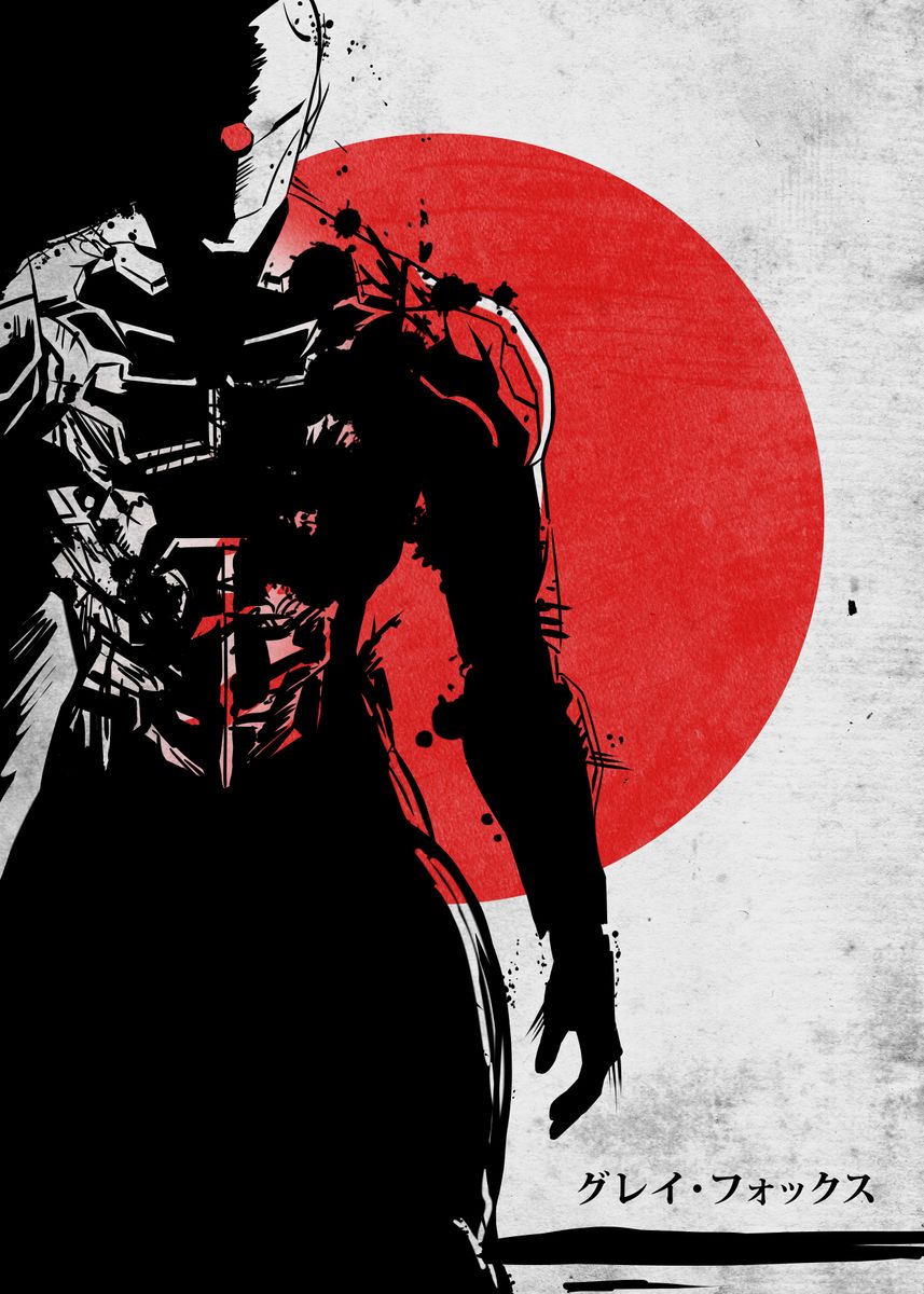 'Ninja Gray Fox' Poster, picture, metal print, paint by Denis Orio ...