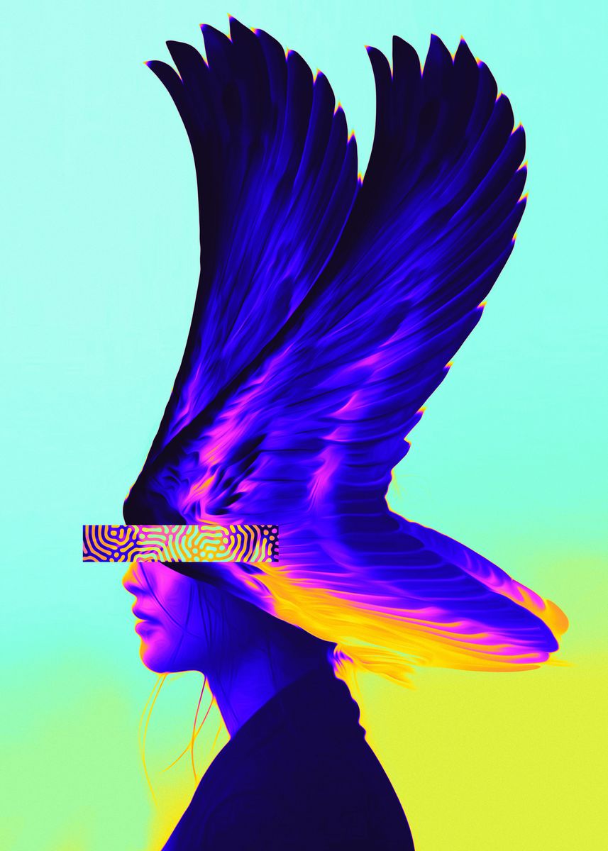 'Shega' Poster, picture, metal print, paint by Dorian Legret | Displate