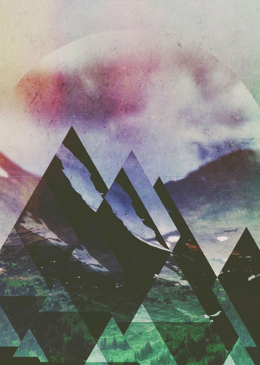 'Fractions B09' Poster, picture, metal print, paint by seam less | Displate