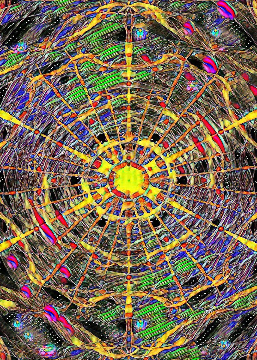 'Colourful Worm Hole' Poster, picture, metal print, paint by Colin ...