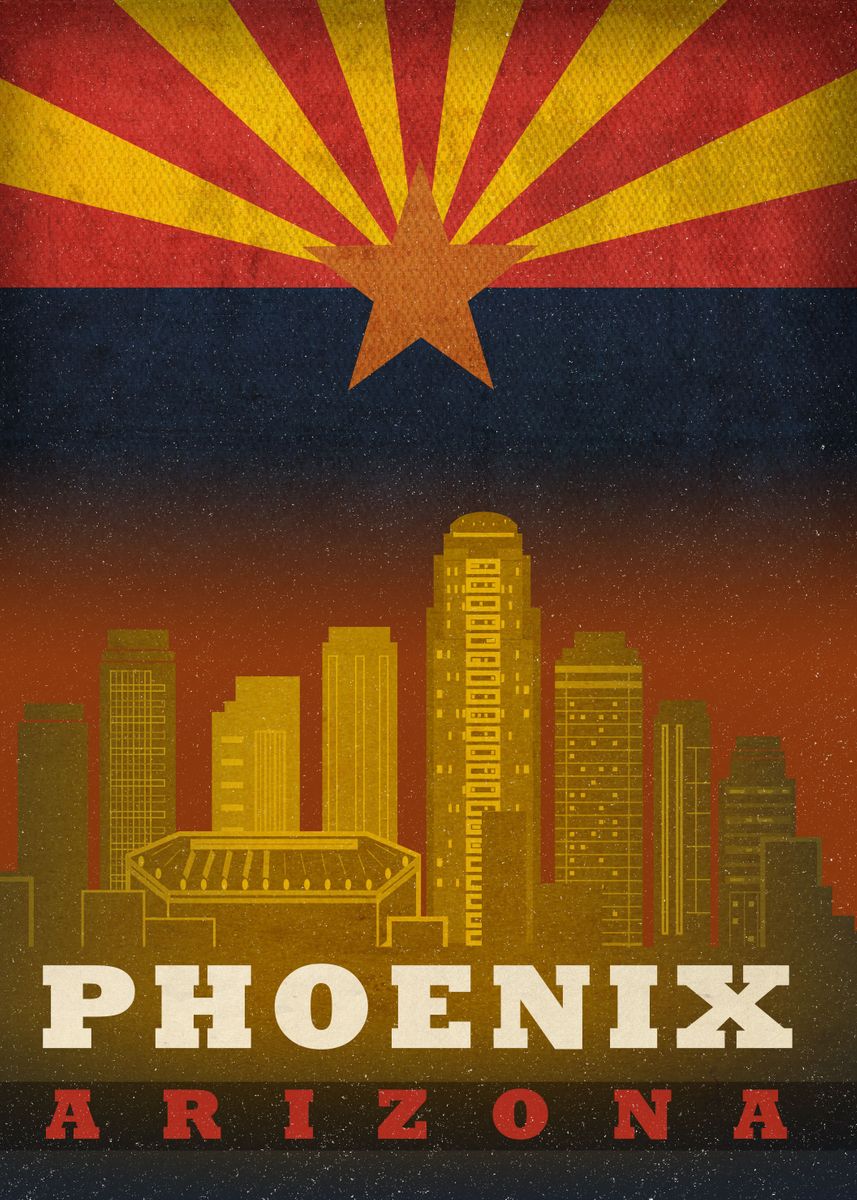 'Phoenix Arizona' Poster, picture, metal print, paint by Design ...