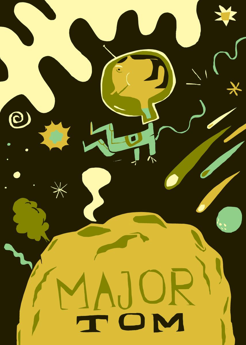 'Major Tom' Poster, picture, metal print, paint by Lukasz Majewski ...