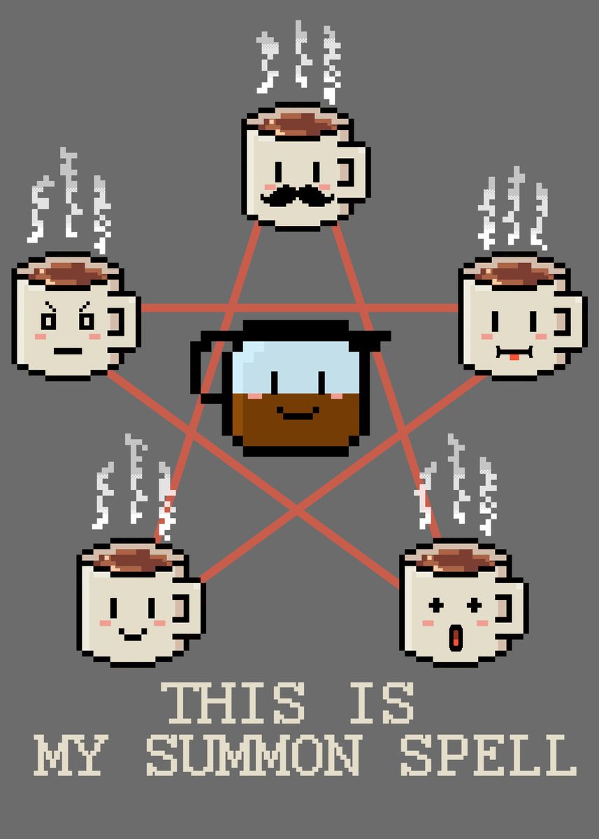 'This is my summon spell' Poster, picture, metal print, paint by Retro ...