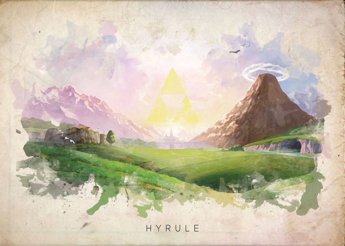 'Legend of Zelda - Hyrule' Poster by Nick Strom | Displate
