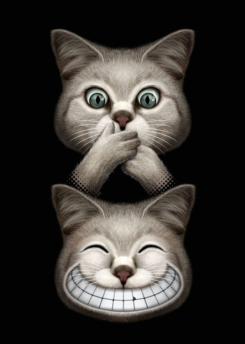 'TWO FACES' Poster, picture, metal print, paint by Adam Lawless | Displate