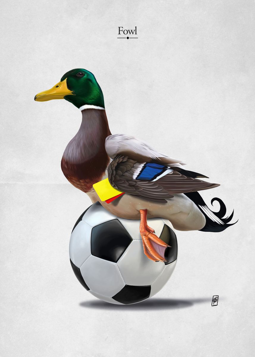 'Fowl' Poster, picture, metal print, paint by rob art | illustration ...