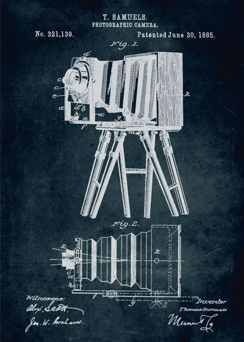 'No059 - 1885 - Photographic camera - Inventor Thomas Sa ... ' Poster ...