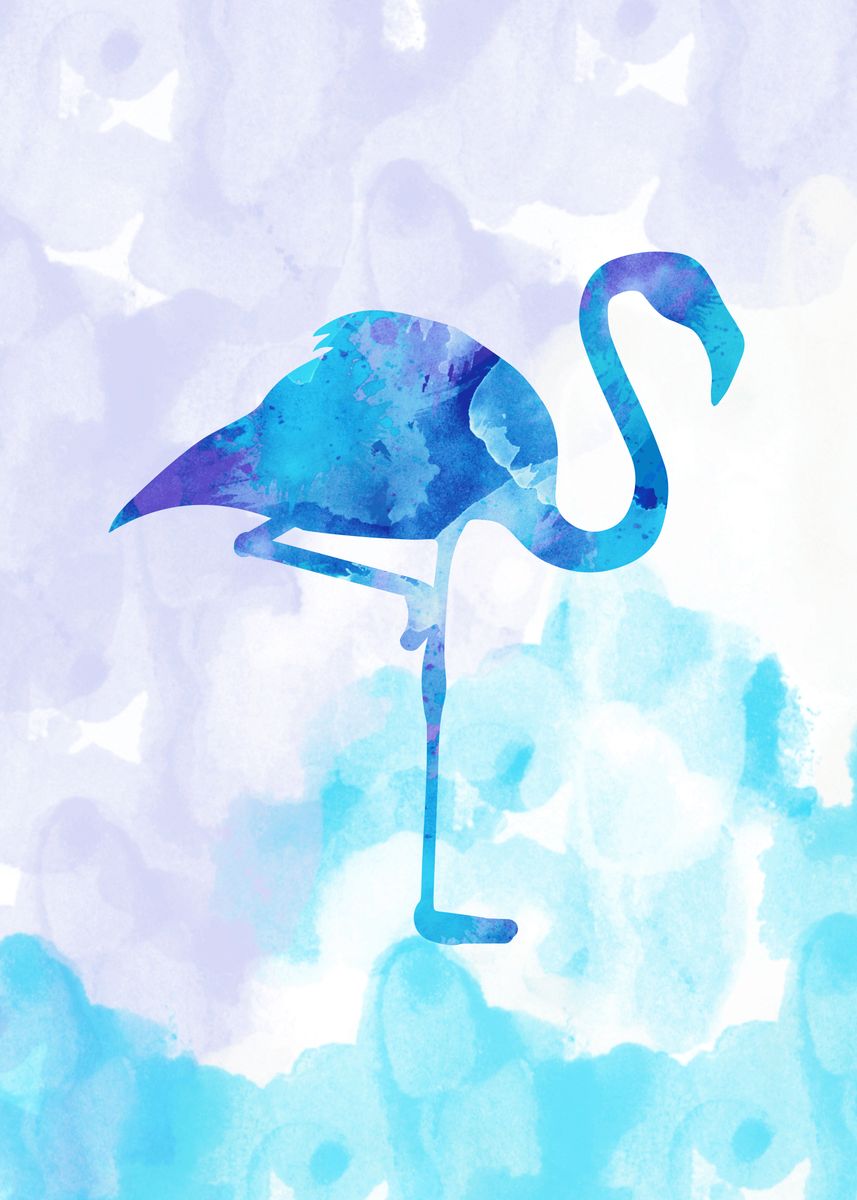 'Abstract Flamingo' Poster by Amir Faysal | Displate