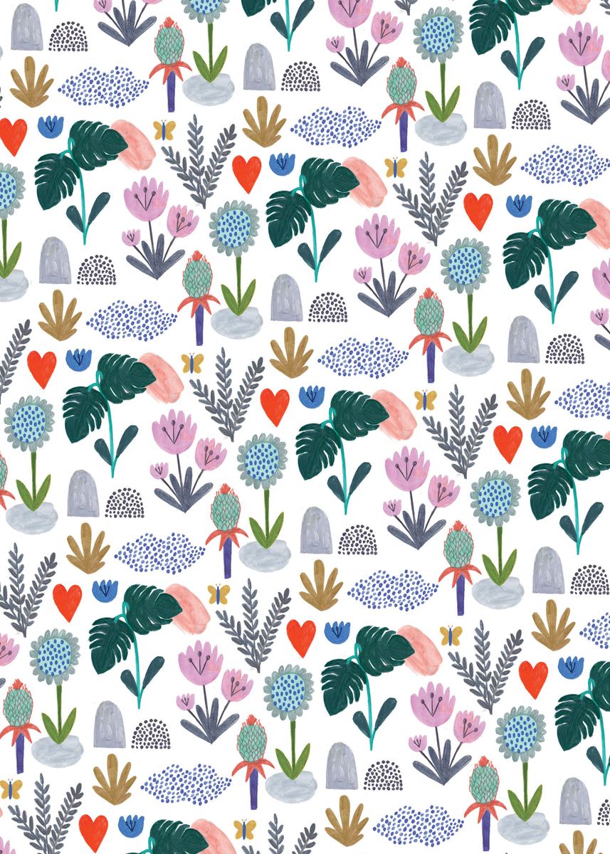 'flower pattern' Poster by Daria Solak | Displate