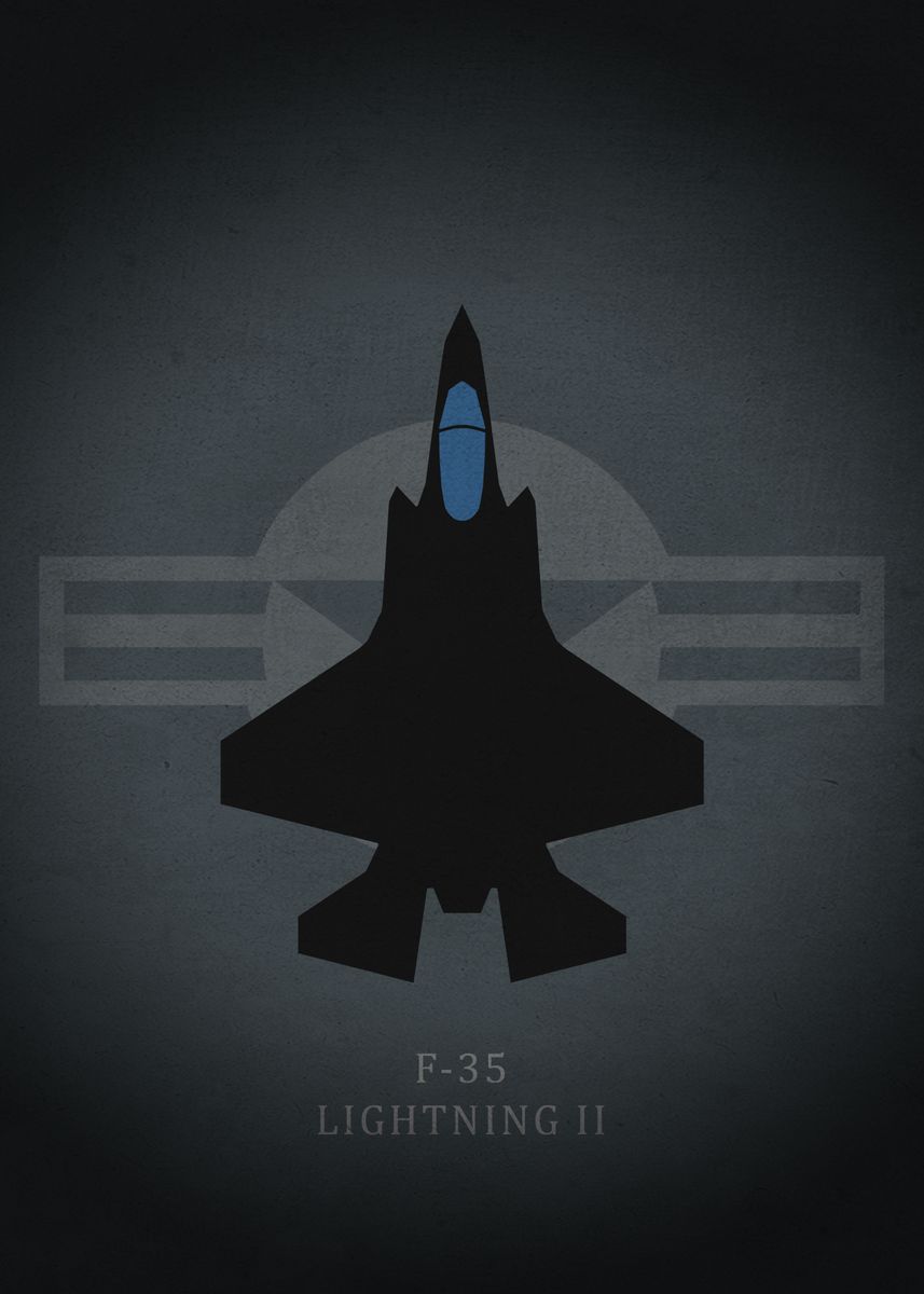 'F-35 Lightning II' Poster, picture, metal print, paint by Iwoko | Displate