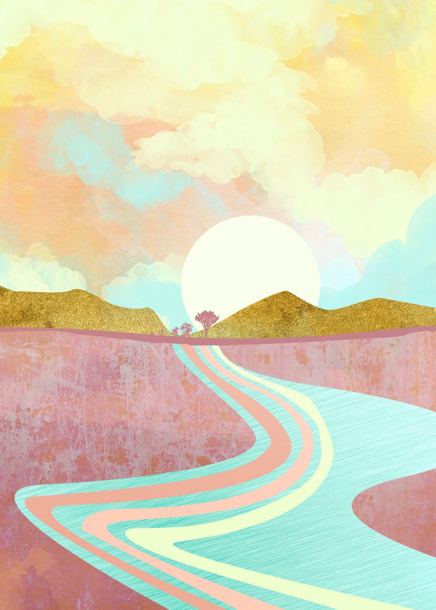 'Desert Dusk' Poster, picture, metal print, paint by SpaceFrog Designs ...