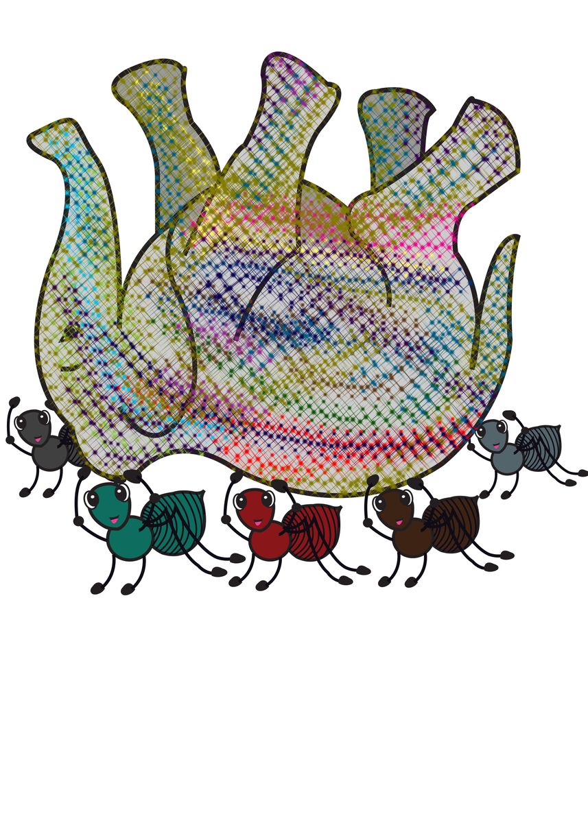 'Ant vs Elephant' Poster, picture, metal print, paint by Taslima Akter ...