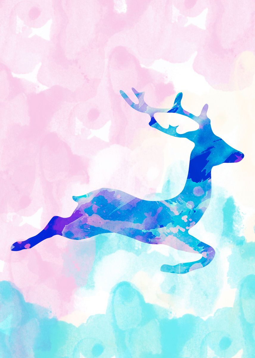 'Abstract Deer' Poster by Amir Faysal | Displate
