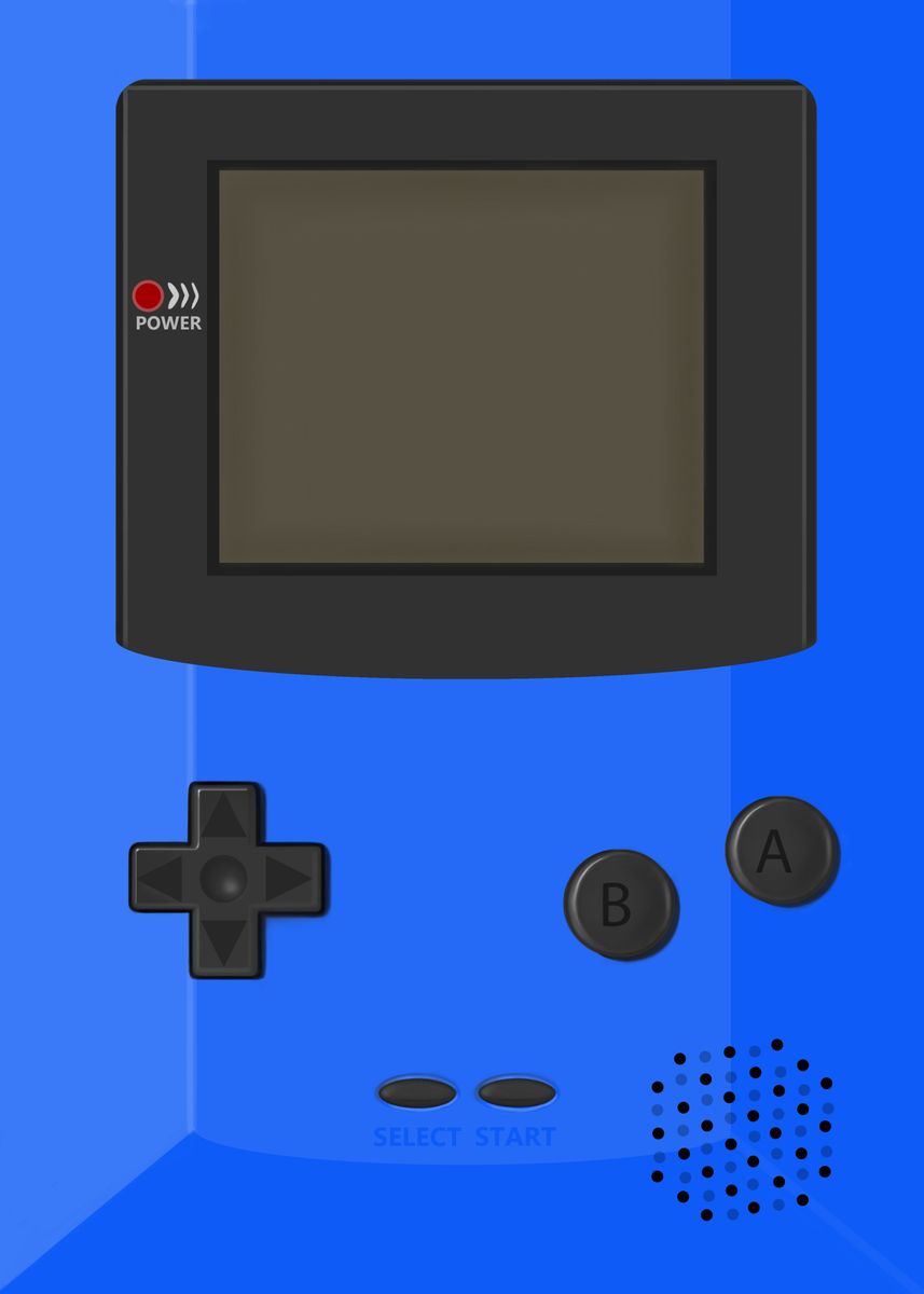 'Blue Game Boy color poster' Poster, picture, metal print, paint by Jet ...