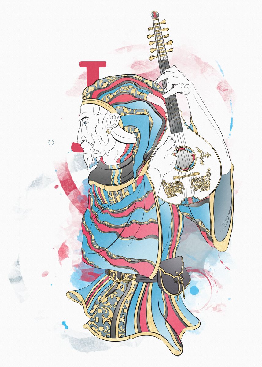 'Jester' Poster, picture, metal print, paint by Fabian Meli | Displate