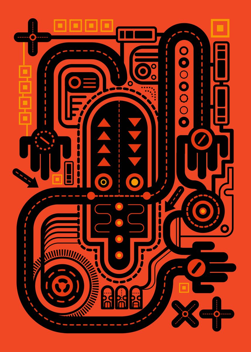 'Nonsensical Doodle #2' Poster, picture, metal print, paint by Q ...