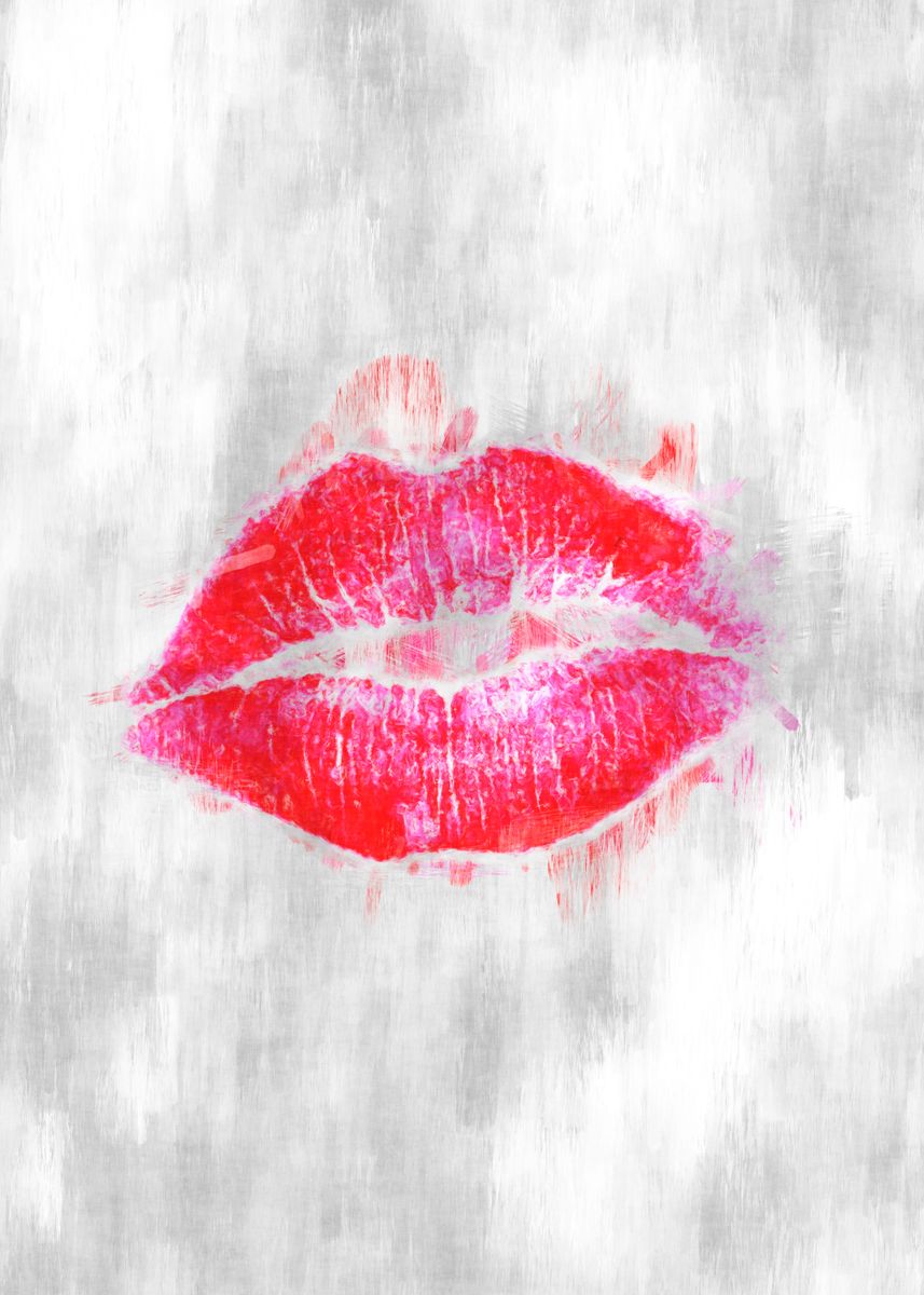 'Lips sketch ' Poster, picture, metal print, paint by VOODOO PRODUCTION ...