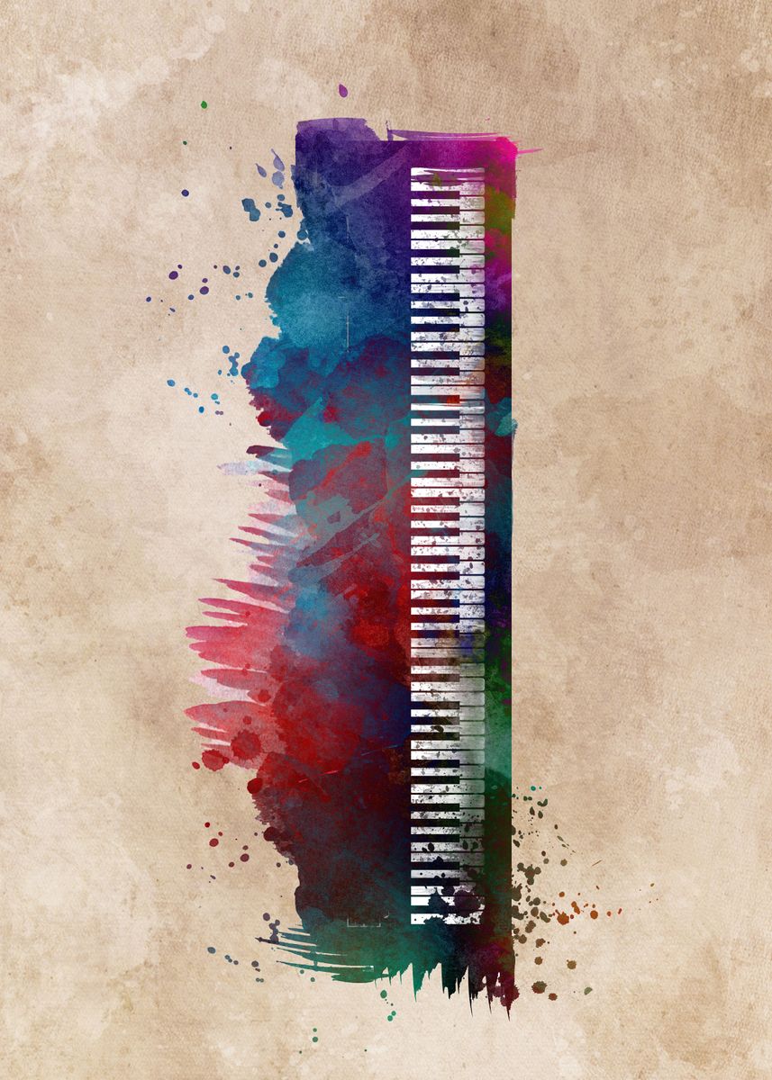 'Keyboard' Poster, picture, metal print, paint by JBJart Justyna Jaszke ...