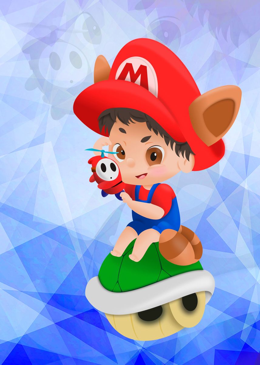 'Baby Super Mario ' Poster, picture, metal print, paint by Clarisse Art ...