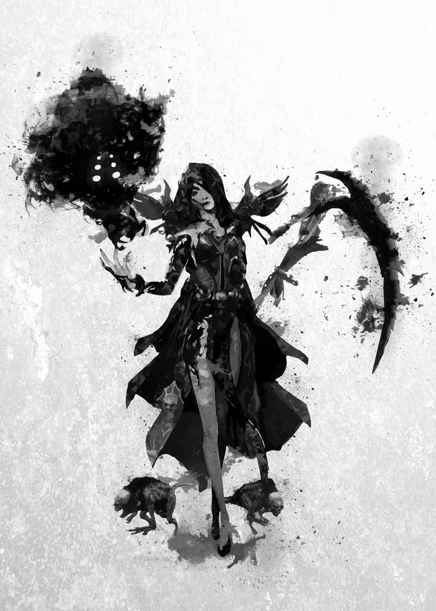 'Necromancer' Poster, picture, metal print, paint by Clarisse Art ...