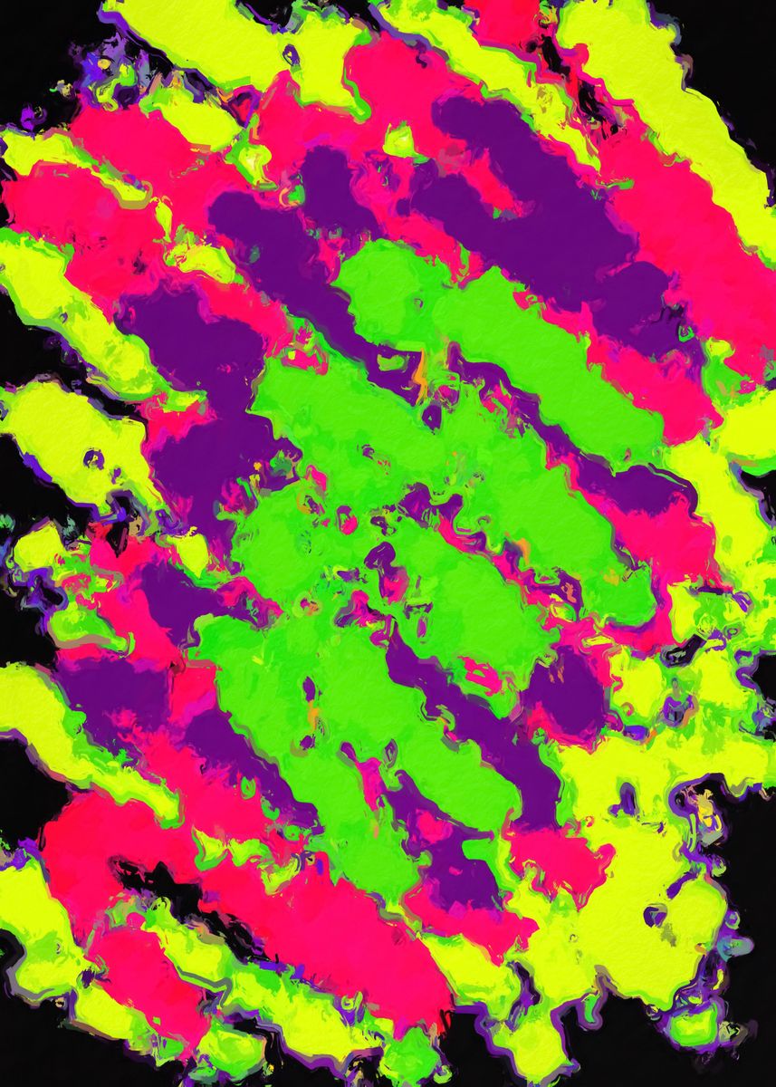 'psychedelic splash painting abstract texture in ye' Poster by timmy LA ...