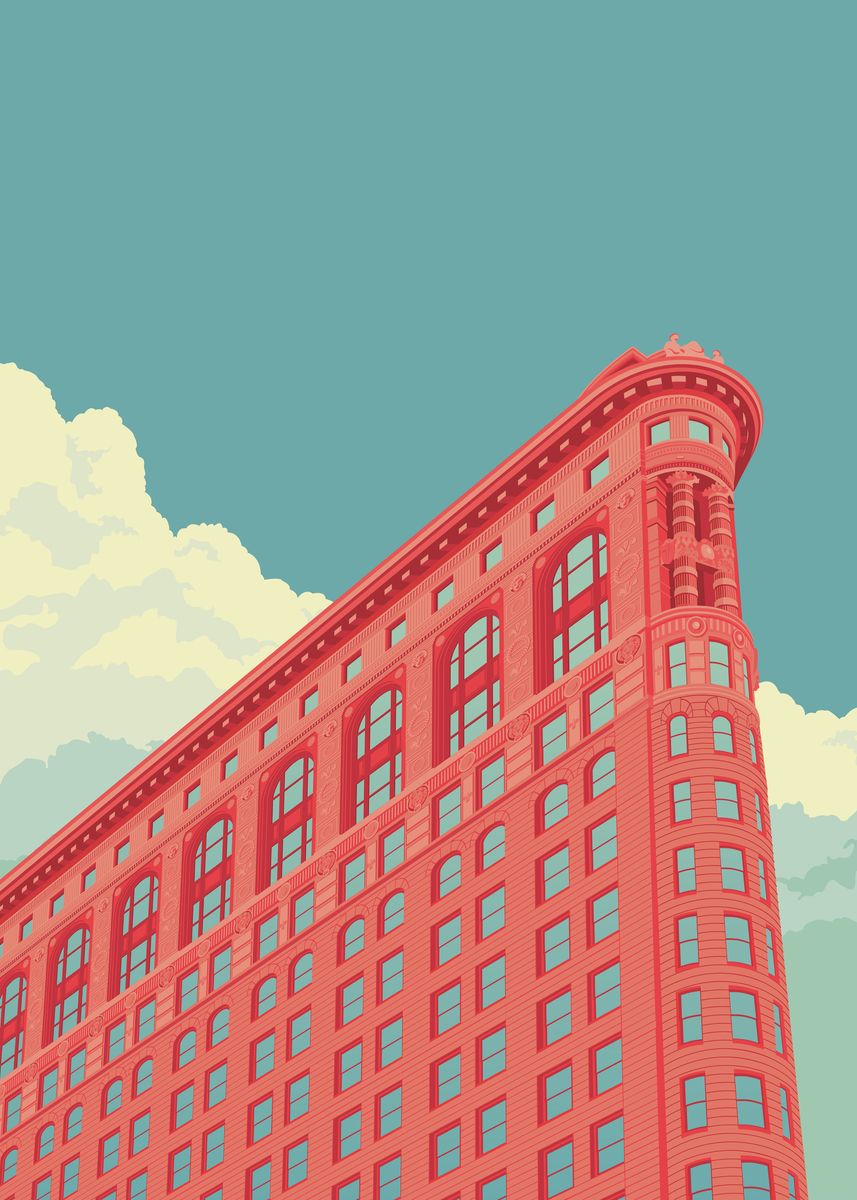 'Flatiron Building NYC' Poster by Remko Heemskerk | Displate