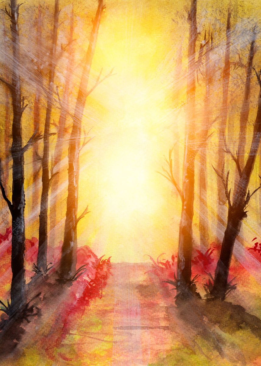 'Into The Forest V' Poster, picture, metal print, paint by Marco ...