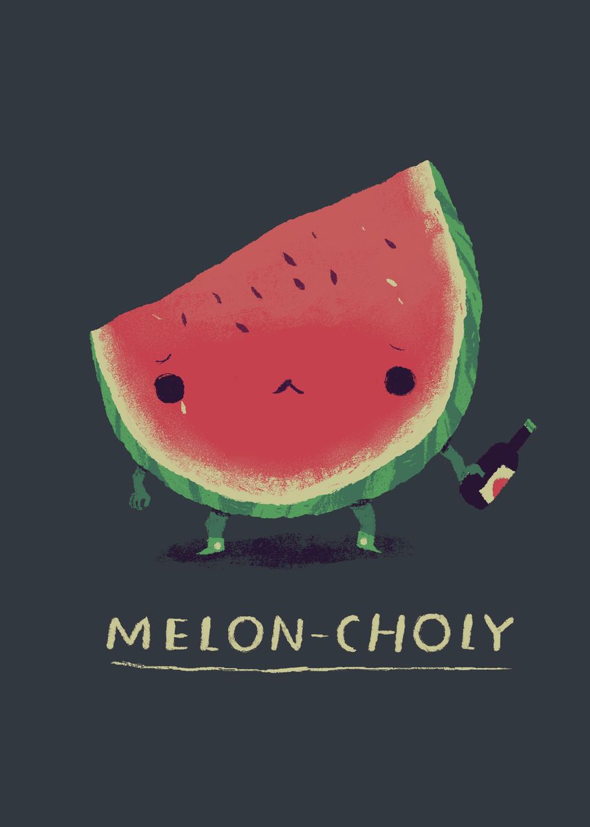 'meloncholy!' Poster, picture, metal print, paint by Louis roskosch ...