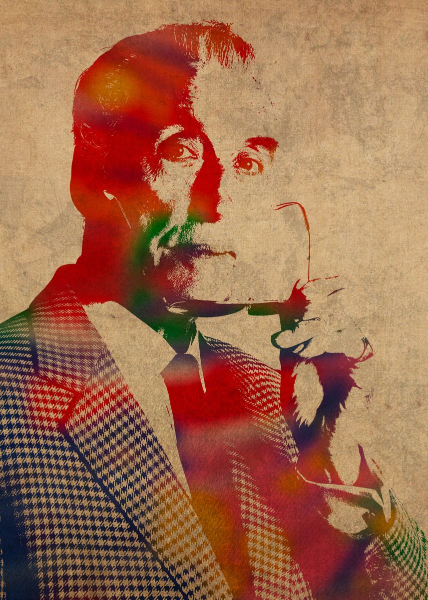 'Christopher Lee Watercolor Portrait' Poster, picture, metal print ...